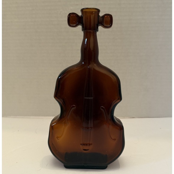 Art | Vintage Amber Glass Cello Bottle 8 Violin Vase | Poshmark